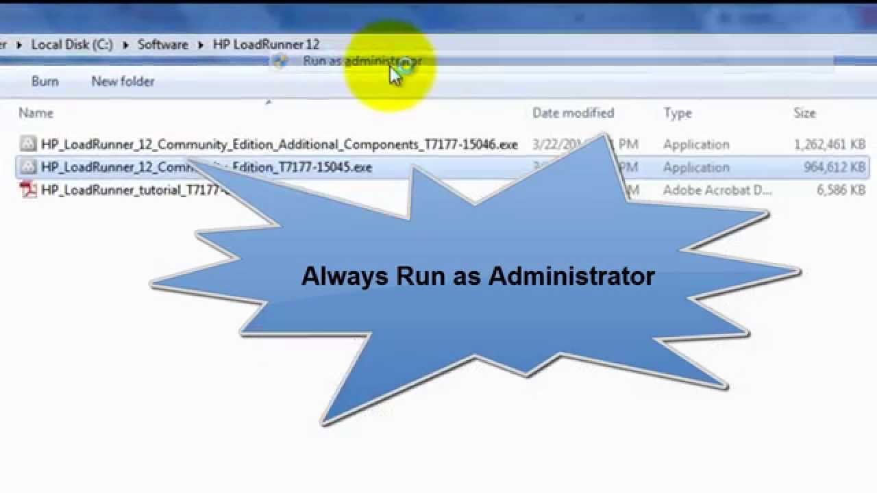 How to install HP LoadRunner 12 - YouTube