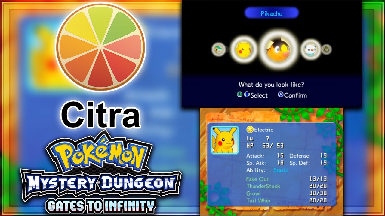 Citra 3DS Emulator | Pokémon Mystery Dungeon: Gates to Infinity | Title ...