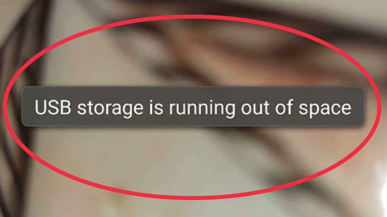 How To Fix USB storage is running out of space problem solve in camera ...