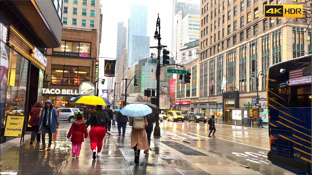 Rainy Day In New York - YouTube