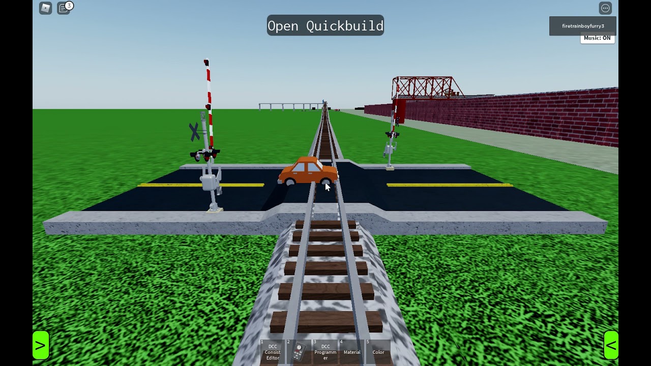 Train hits car in Ro scale sandbox (CAB VIEW) - YouTube
