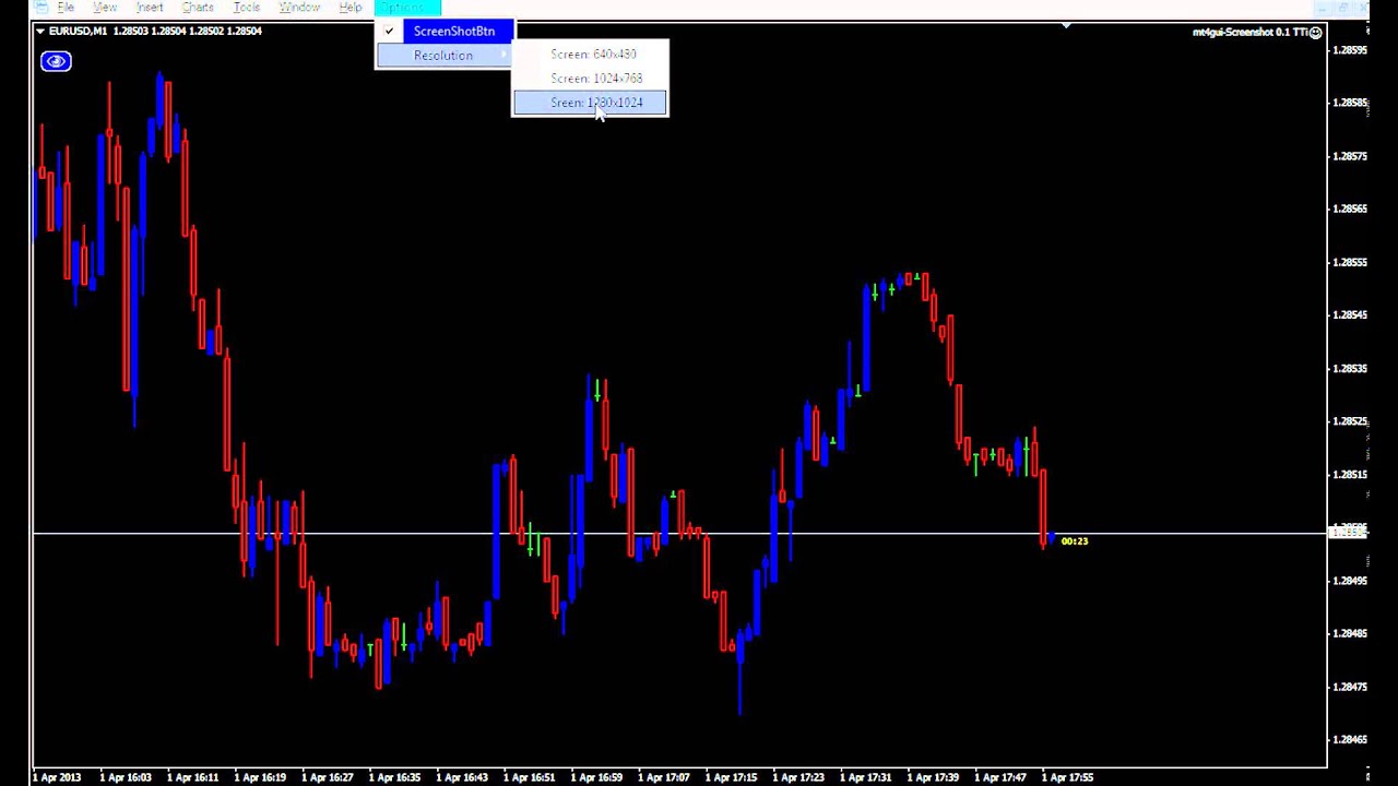 MT4GUI Sample - Screenshoot button - YouTube
