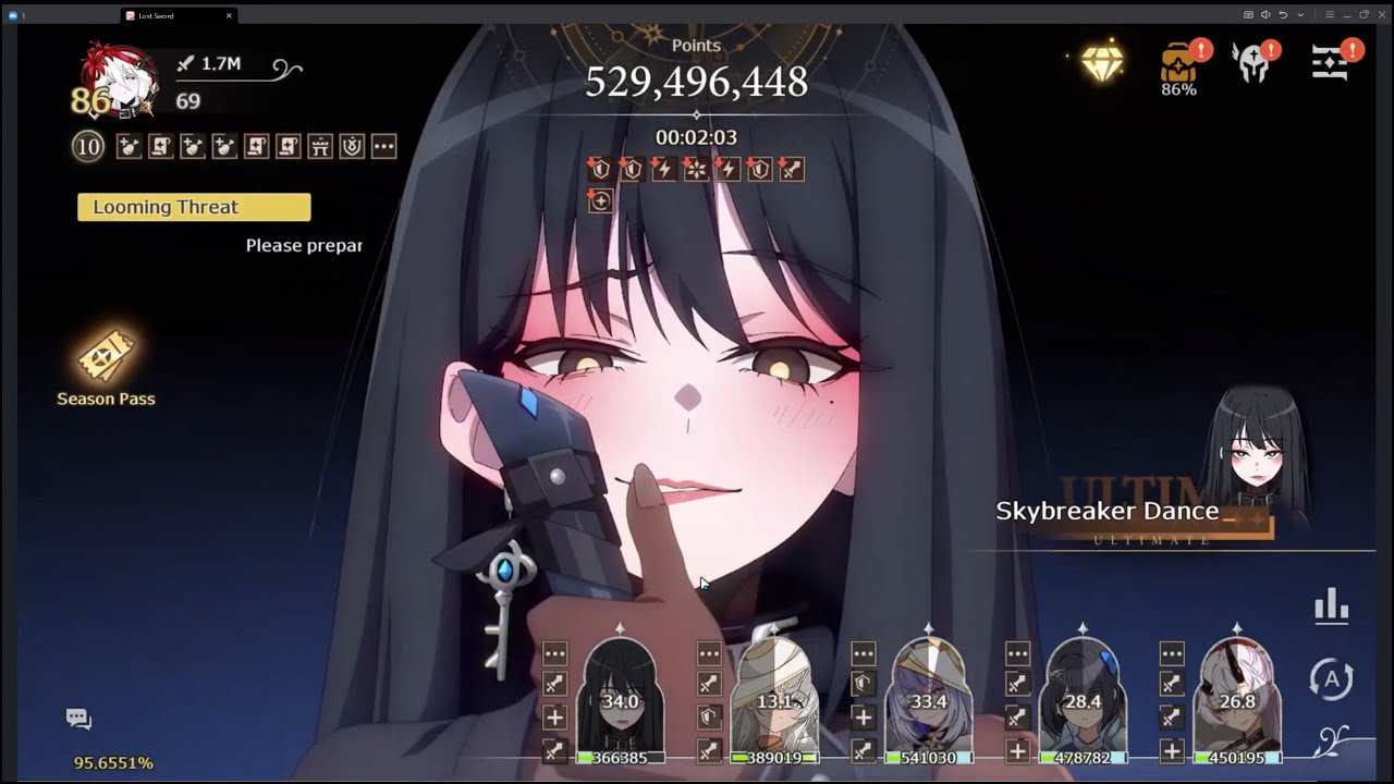 Lost Sword Cowqueen Raid Anessa Ran Lua - YouTube