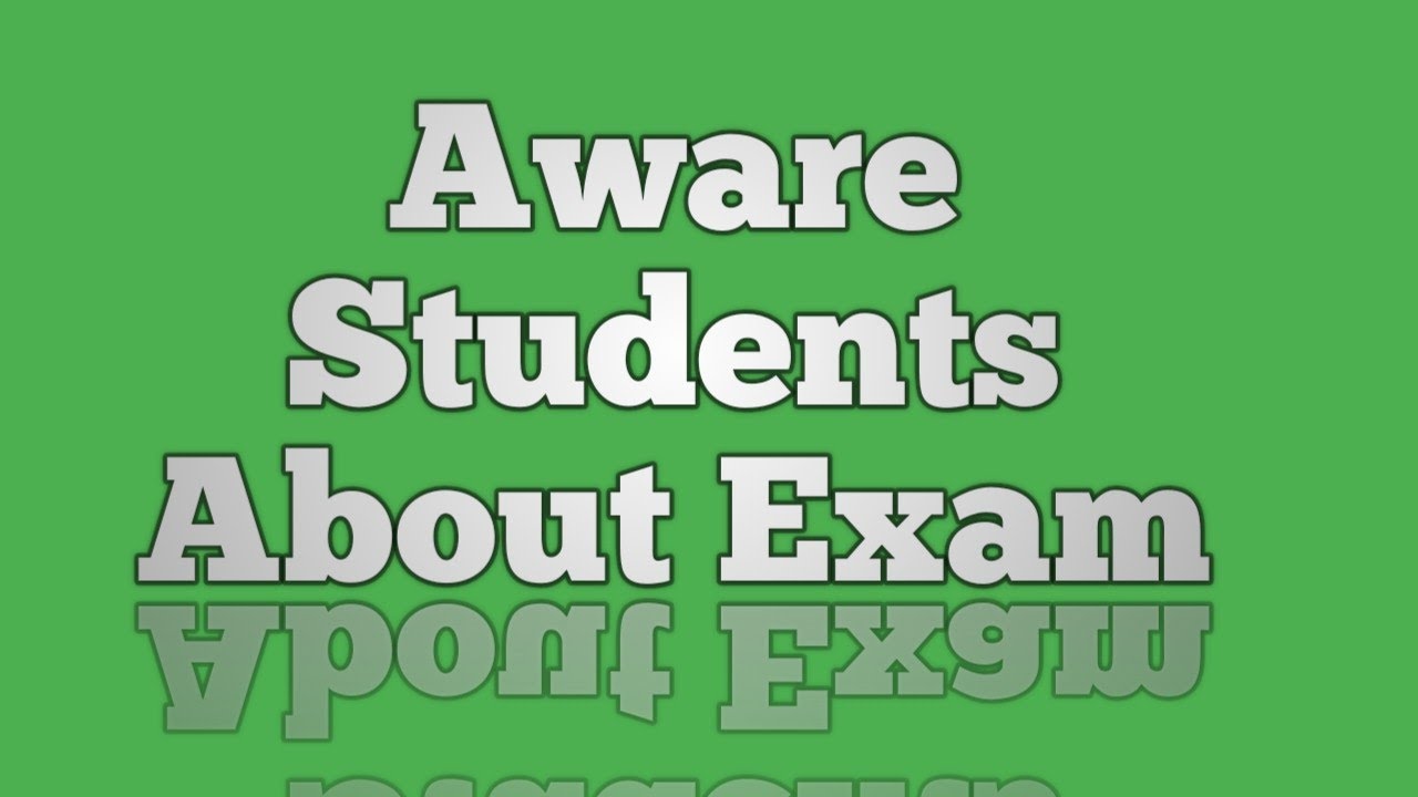 Aware Students before Exam - YouTube