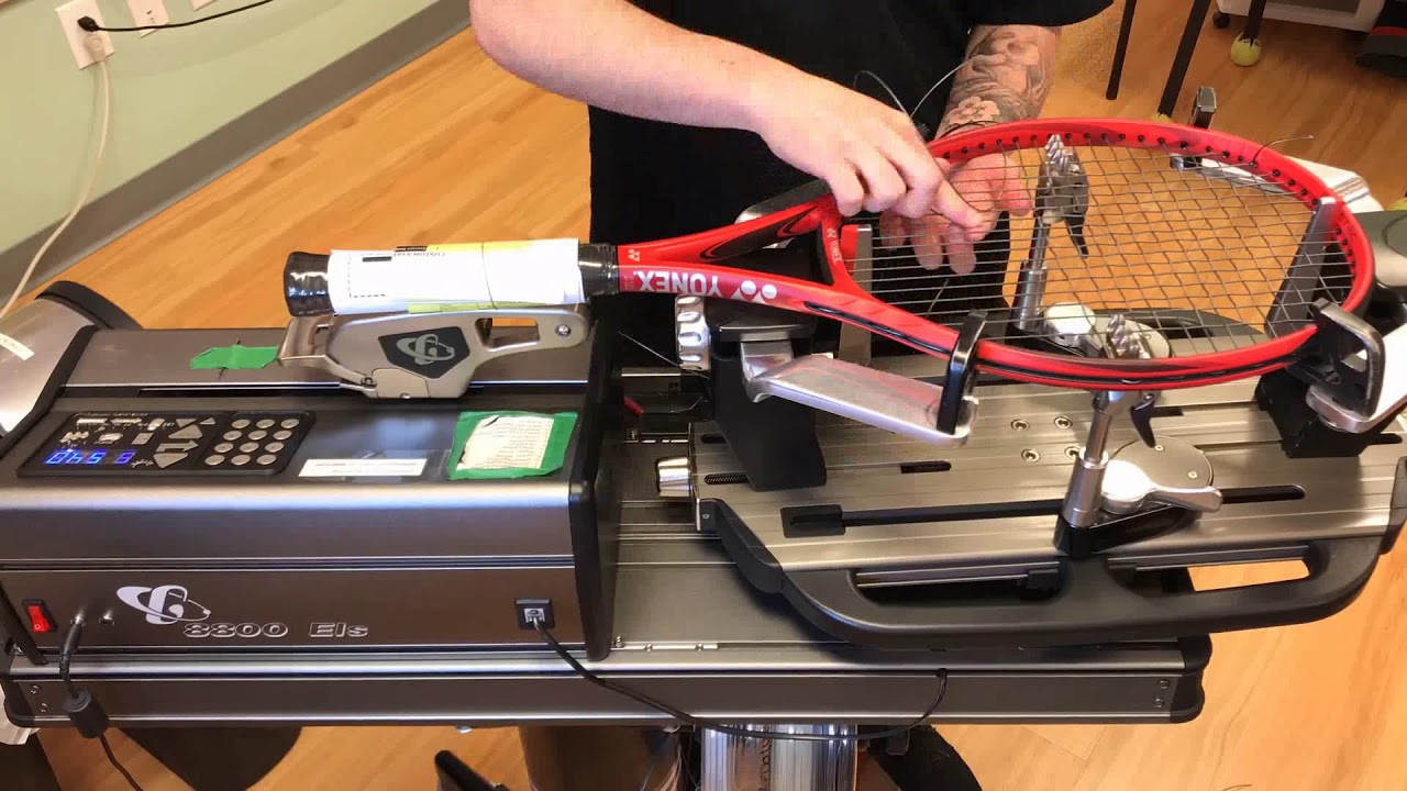Time Lapse: How to String a Yonex VCORE 98 Tennis Racquet - YouTube