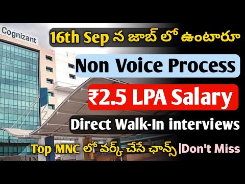 Cognizant Hiring 2023 | Non Voice Process | Walk-In interviews | Jobs ...
