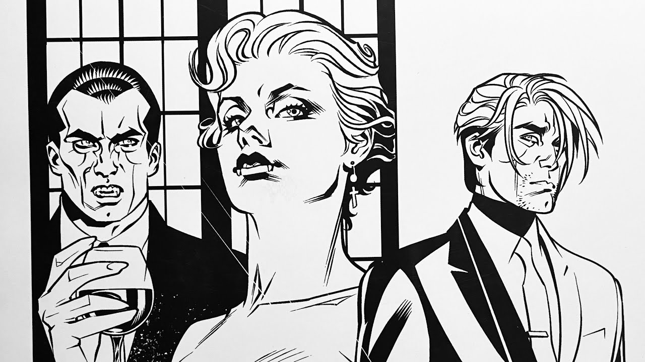Brian Stelfreeze black and white art at full size. DAYMEN! Is it ...