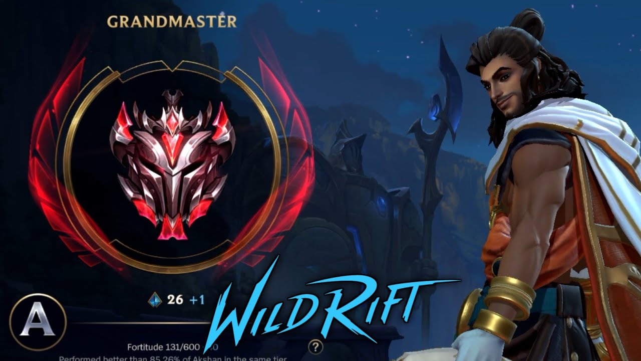 WILD RIFT - AKSHAN GRANDMASTER RANK A TIER MID GAMEPLAY - YouTube