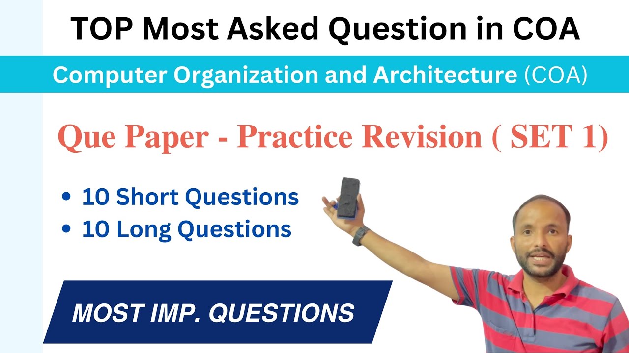Top Important Questions in COA Subject - Get High Marks | Solve COA ...