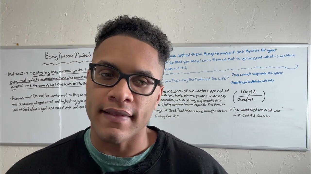 Being Narrow Minded in an open minded world - YouTube