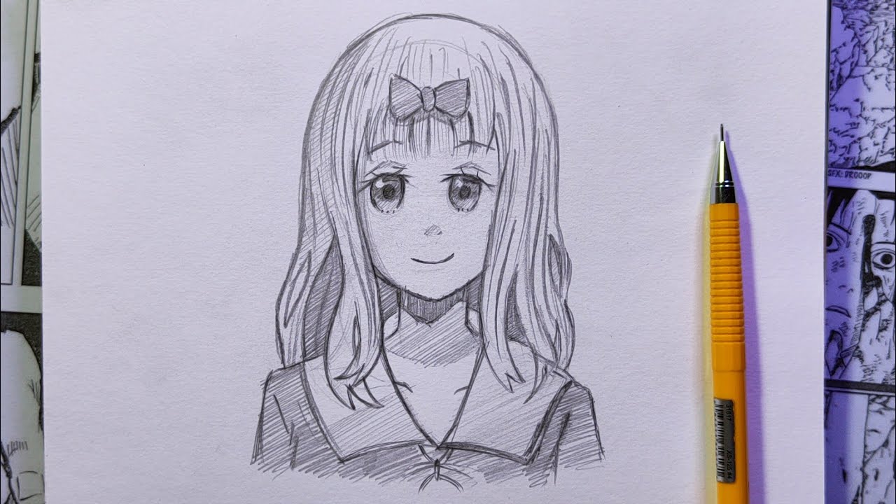 Chika Fujiwara drawing from anime Kaguya sama | how to draw Chika ...