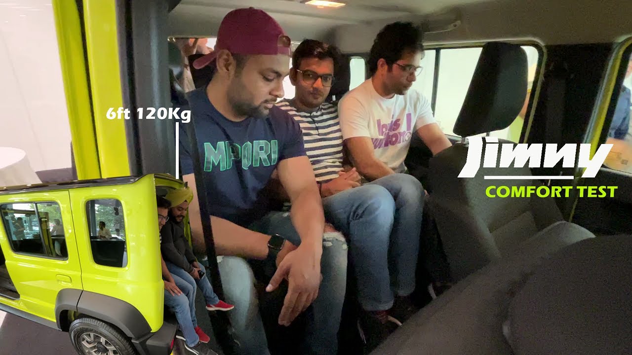 New Maruti Jimny *COMFORT TEST* 5'7..6'1ft & 120kg Weight Person - YouTube