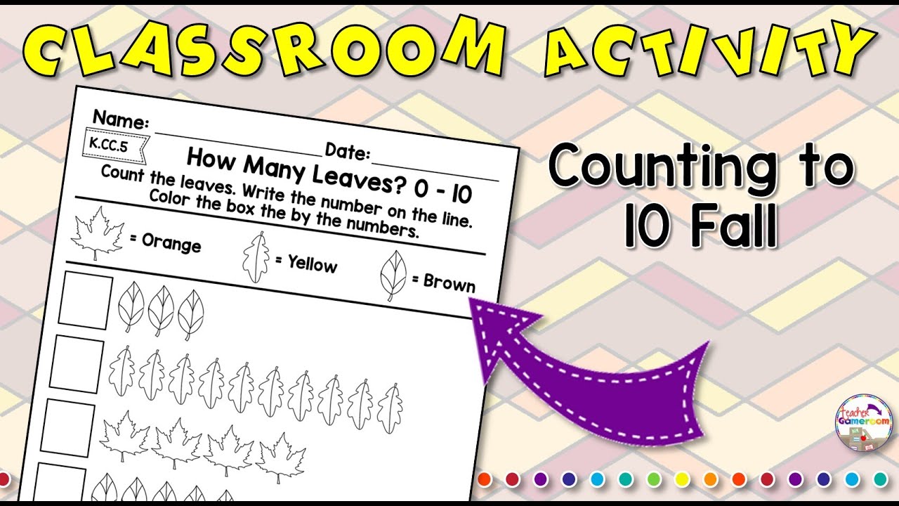 Counting to 10 - K.CC.5 | Fall Activities | Counting Worksheets | Place ...