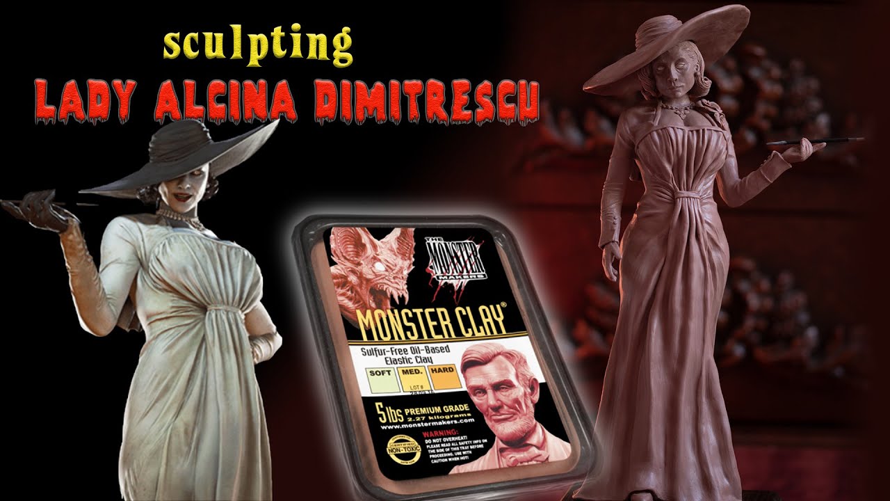 Sculpting Lady Alcina Dimitrescu (character of Resident Evil Village ...