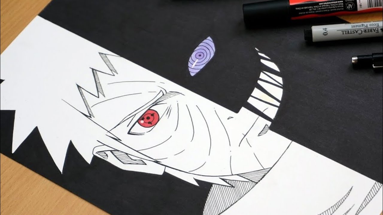 Drawing Obito & Black Zetsu (NARUTO) - YouTube