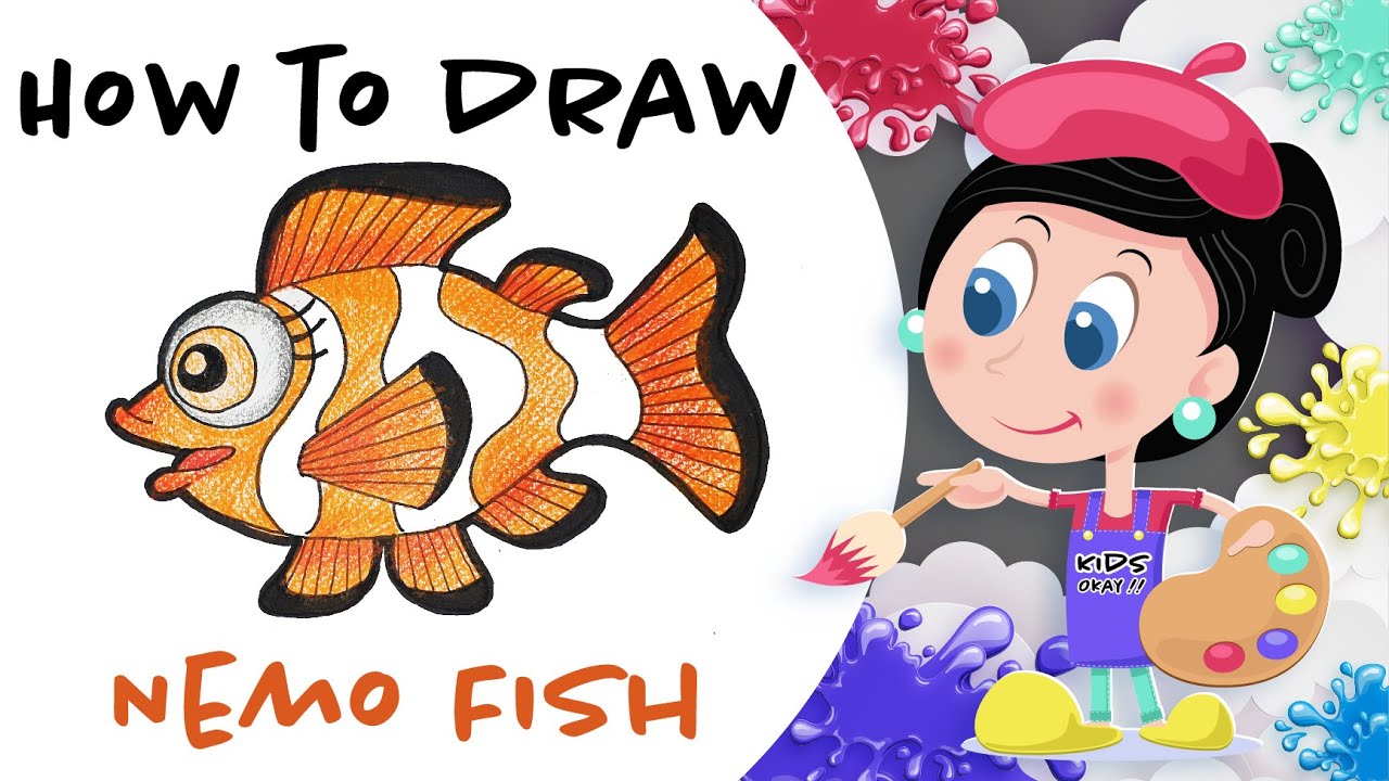How To Draw :Nemo Fish with Wooden Colored Pencils. | Kids Okay !! EP_9 ...