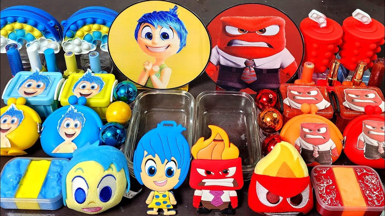 ASMR Inside Out JOY vs ENGER Slime Mixing Random Into Slime! Satisfying ...