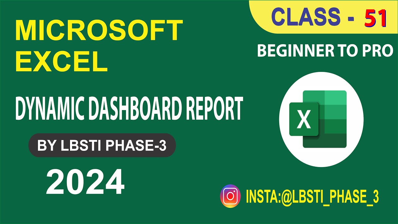 Master Excel: LBSTI Phase 3 Dynamic Dashboard Tutorial from Beginner to ...
