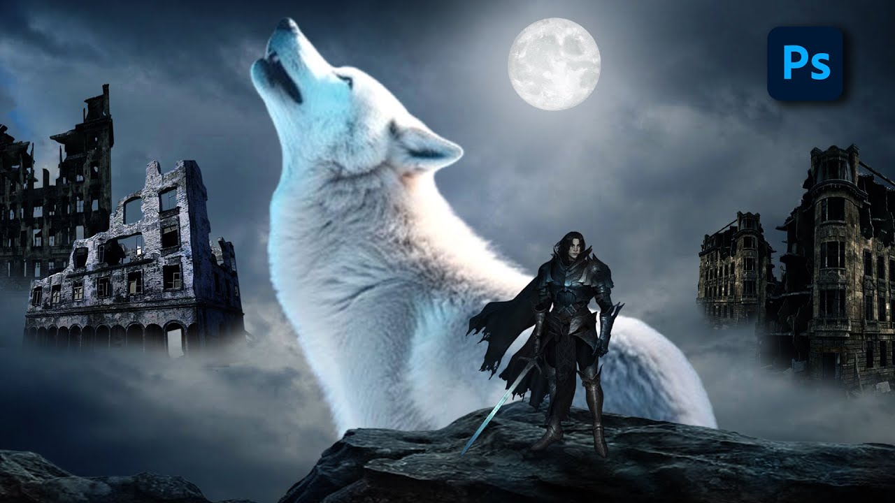 Photoshop Manipulation | How to Make White Wolf Fantasy Photo ...