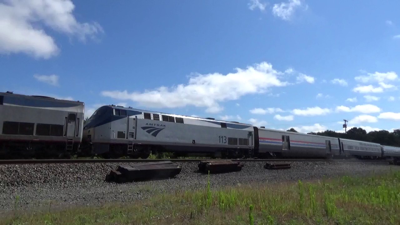 Railfanning - Amtrak #104 & Amtrak #113 - Chesterton, IN (7-17-17) - YouTube