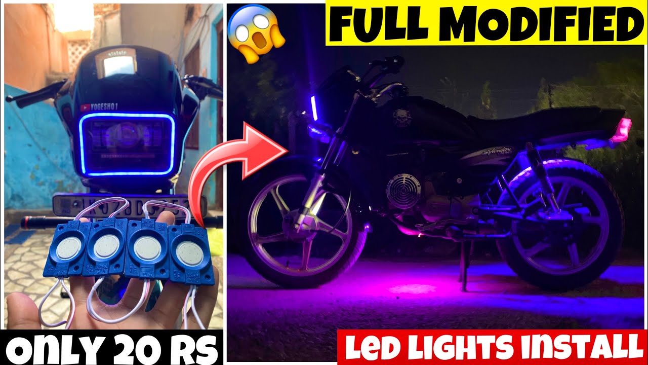 BEST LED FOR BIKE 🔥 | HOW TO INSTALL LED STRIP LIGHTS 😍 | LED ...