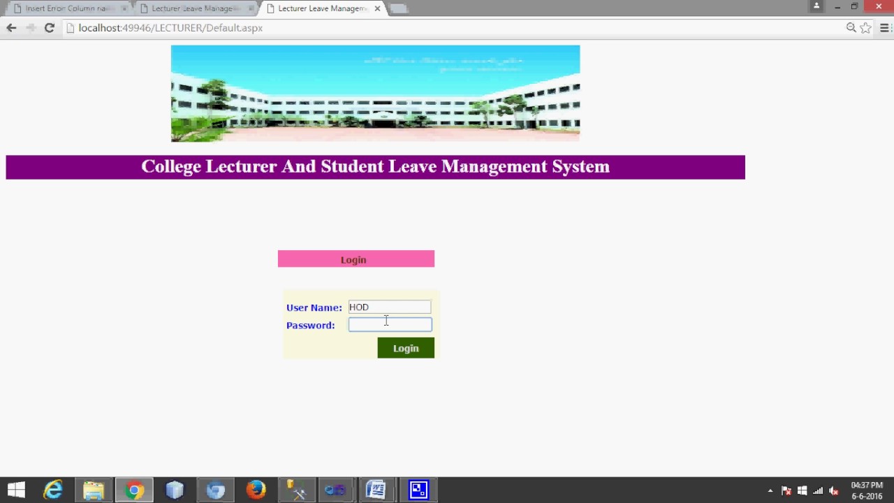 COLLEGE LECTURE AND STUDENT LEAVE MANAGEMENT SYSTEM - YouTube
