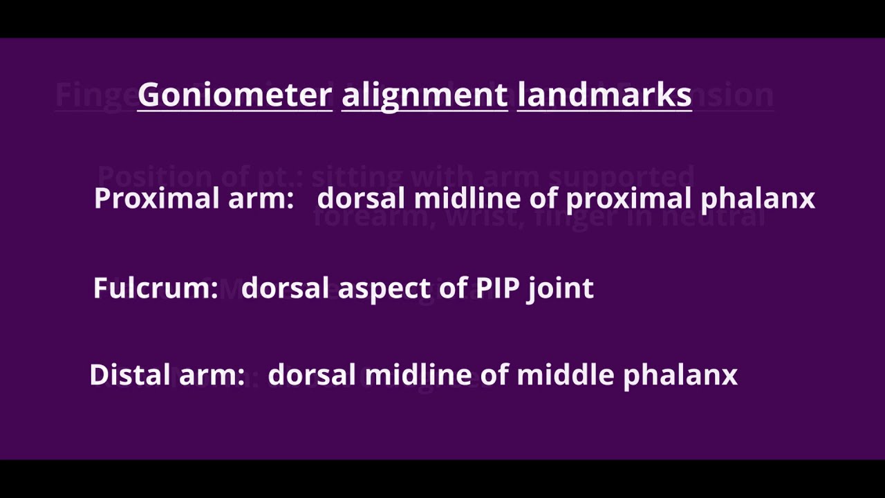 Range of Motion Measurement: Finger Proximal Interphalangeal Extension ...