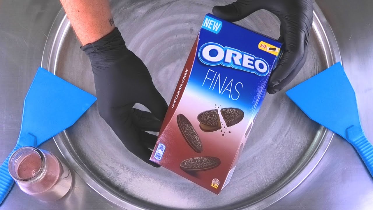 Chocolate & OREO Ice Cream Rolls - how to make fried Ice Cream out of ...