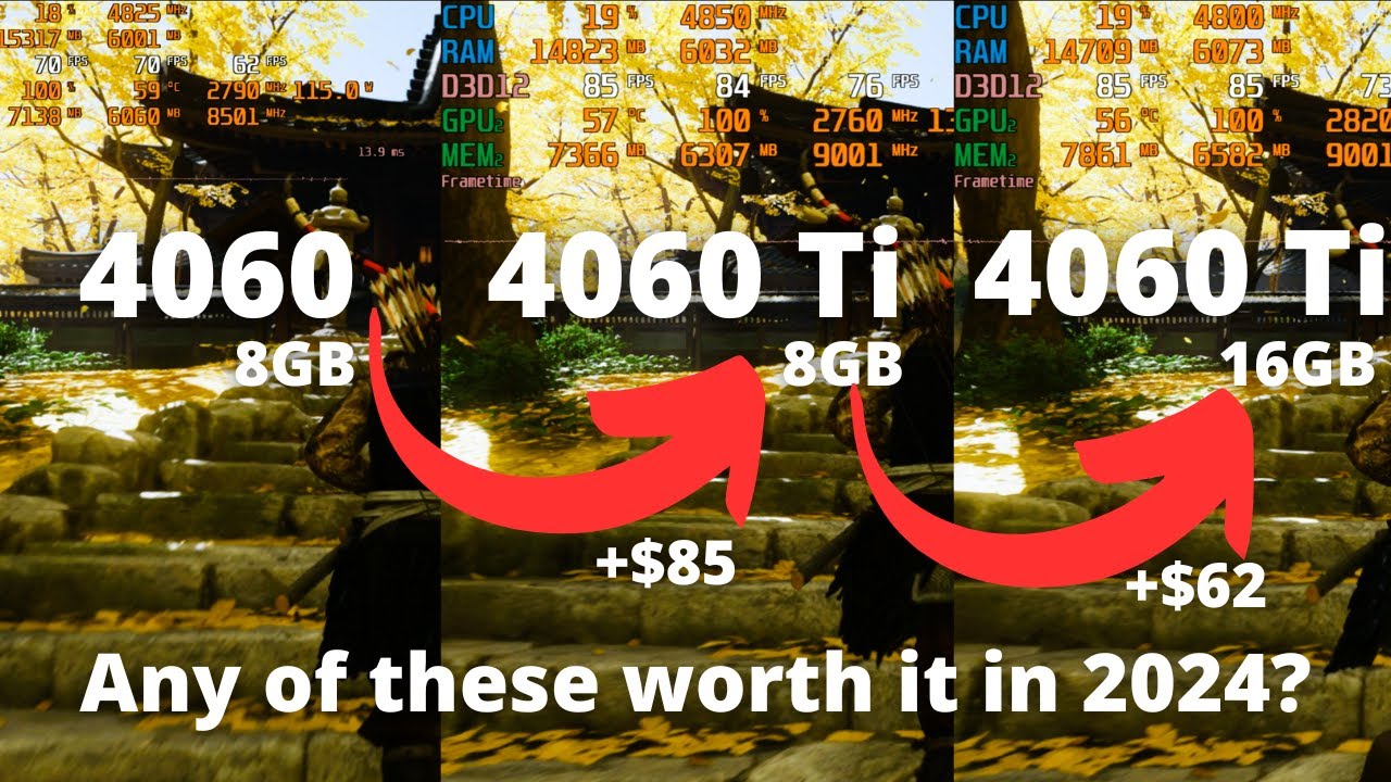 RTX 4060 vs 4060 Ti 8GB vs 4060 Ti 16GB in 2024!!! The Ultimate ...