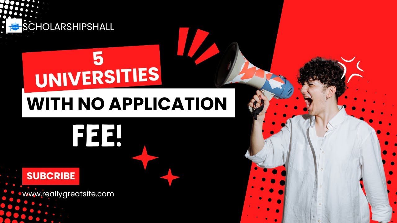 5 Universities with NO Application Fee! - YouTube