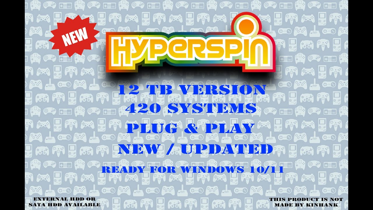 Hyperspin 12TB - All Wheels - 420 Systems - Plug and Play - Windows PC ...
