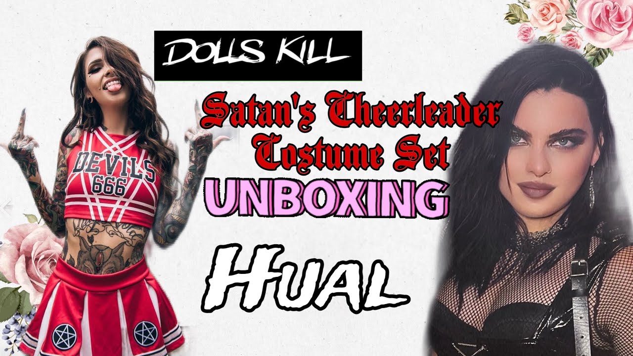 Dollskill Devil 666 Satanic Cheerleader Set Women39s Fashion Clothes