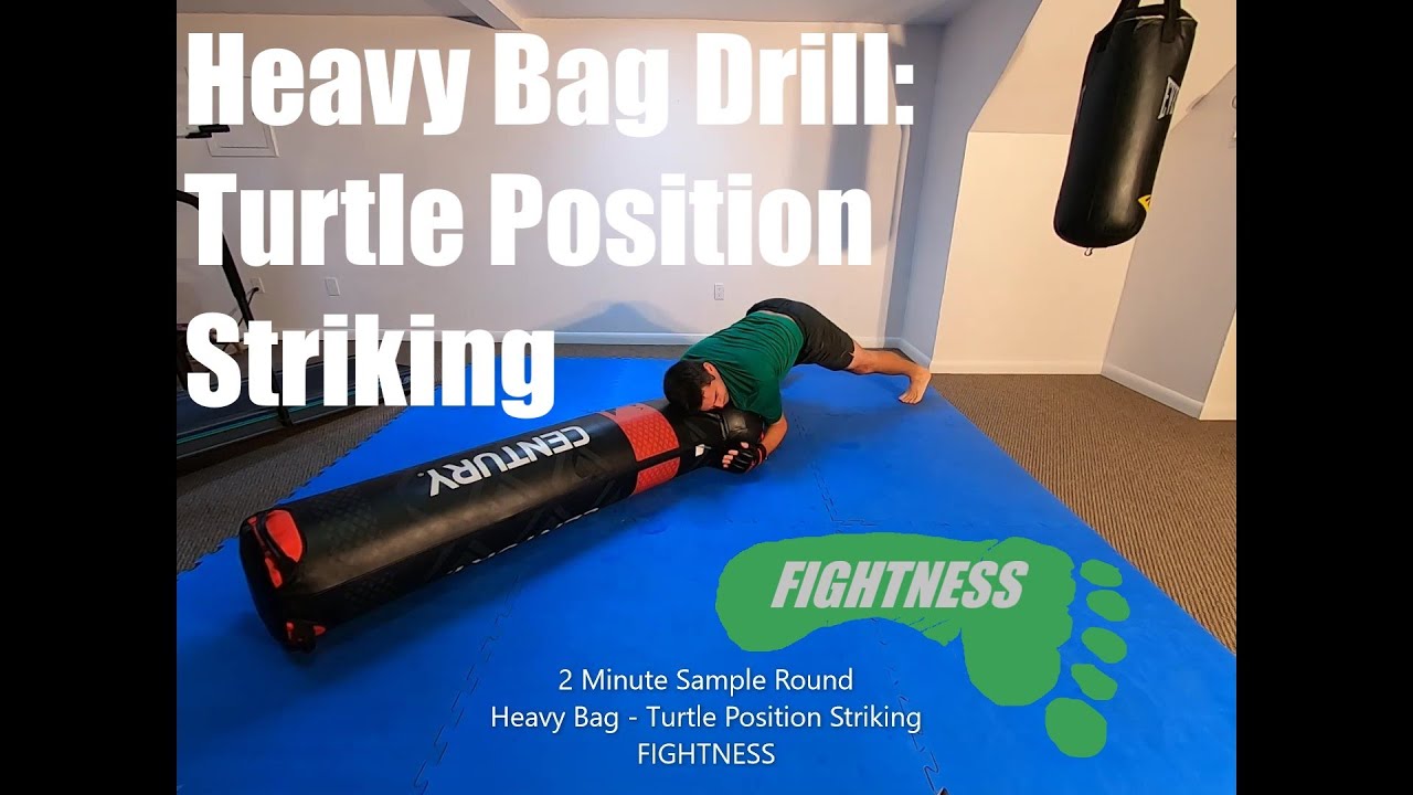 Turtle Position Striking - Heavy Bag Drill - Fightness Home MMA - YouTube