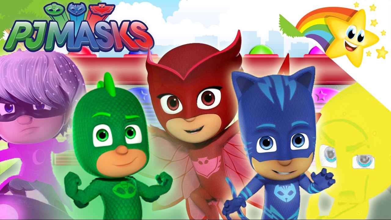 PJ MASKS Learn COLORS and COUNTING Kids Video! ⭐Learn Numbers With ...