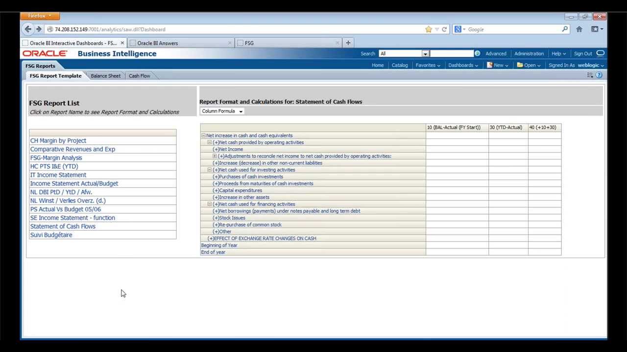 Pt 3 Demo Fsg Reporting For Financial Analytics [migrating Fsg Reports To Oracle Bi