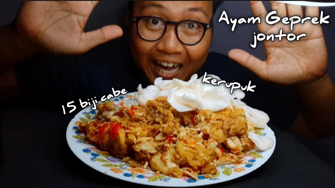 Mukbang Ayam Geprek cabe 15 | MUKBANG INDONESIA - YouTube
