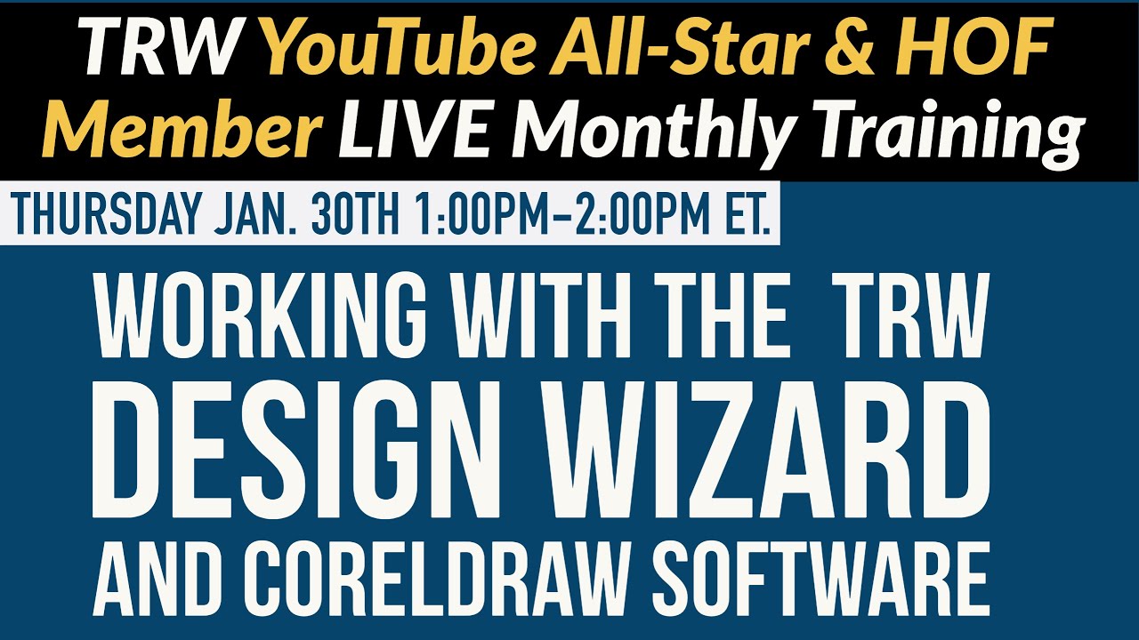 Working with the TRW Design Wizard CorelDraw | All-Star | Thursday Jan ...