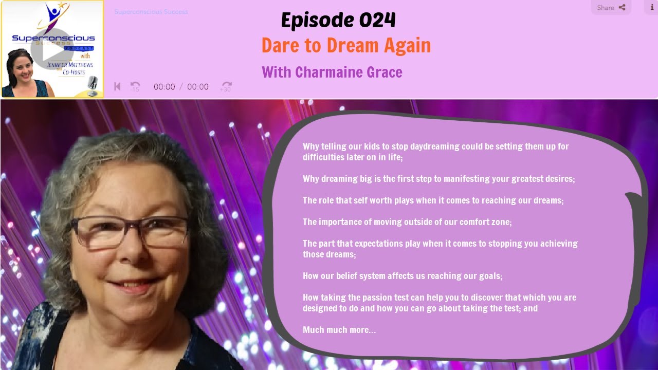 🎙 Episode 024 - Interview with Charmaine Grace - Dare to Dream Again ...