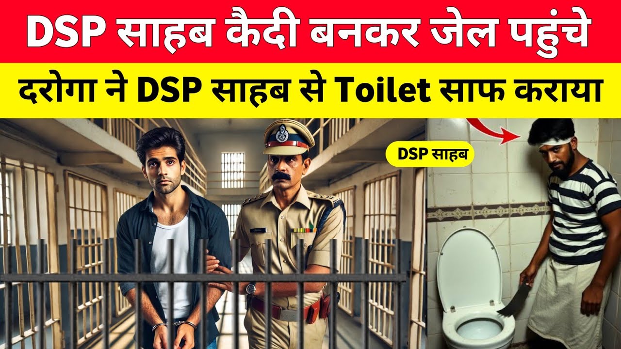 DSP साहब कैदी बनकर जेल पहुंचे 😭 दरोगा ने DSP साहब से Toilet साफ कराया # ...