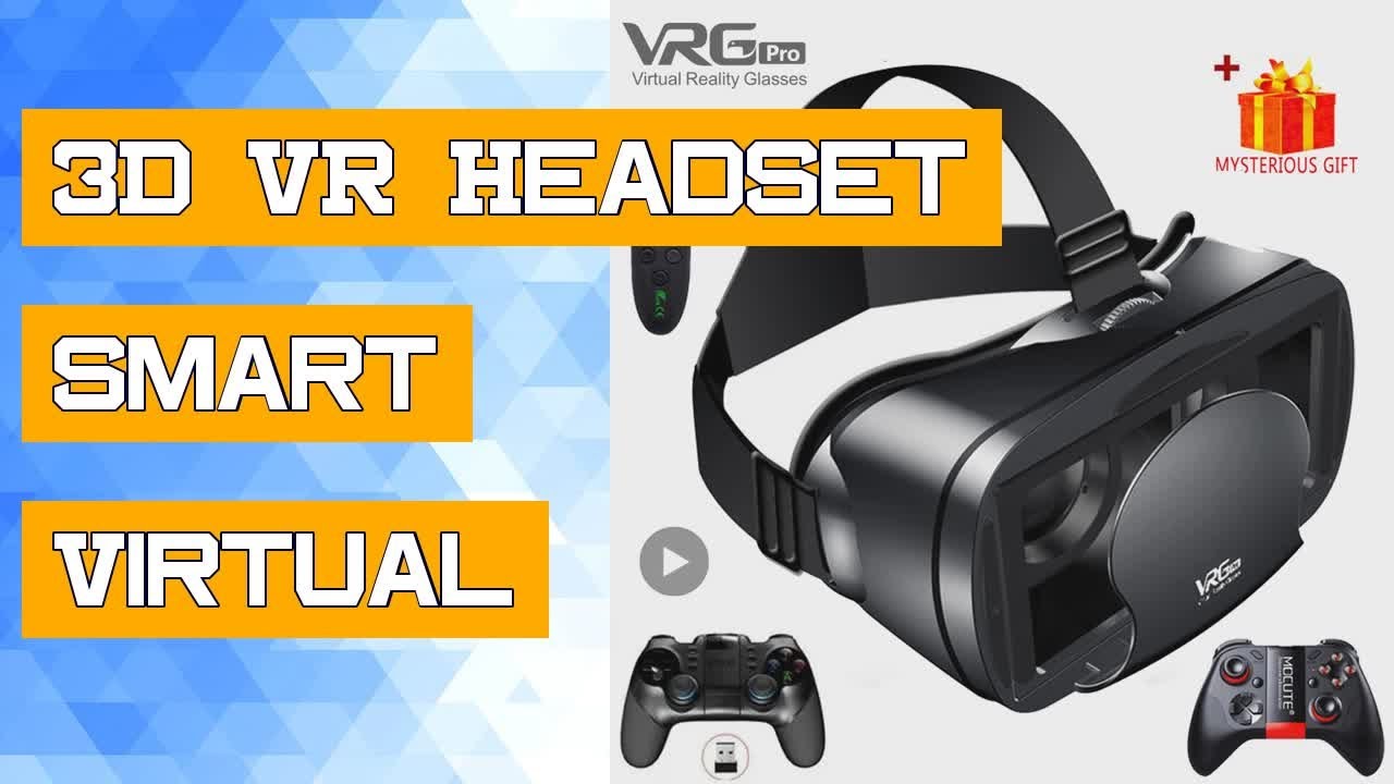 3D VR Headset Smart Virtual Reality Glasses 7 Inches Helmet Smartphones ...