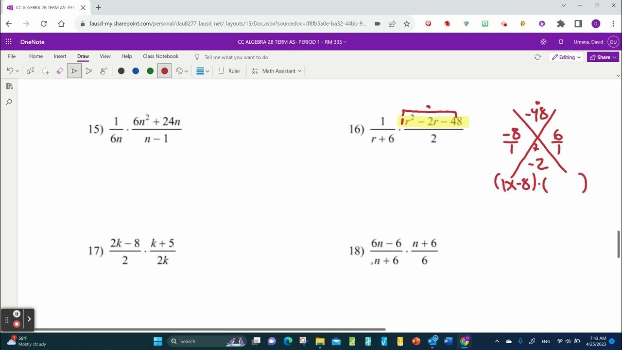 Simplifying Rational Functions Review - YouTube