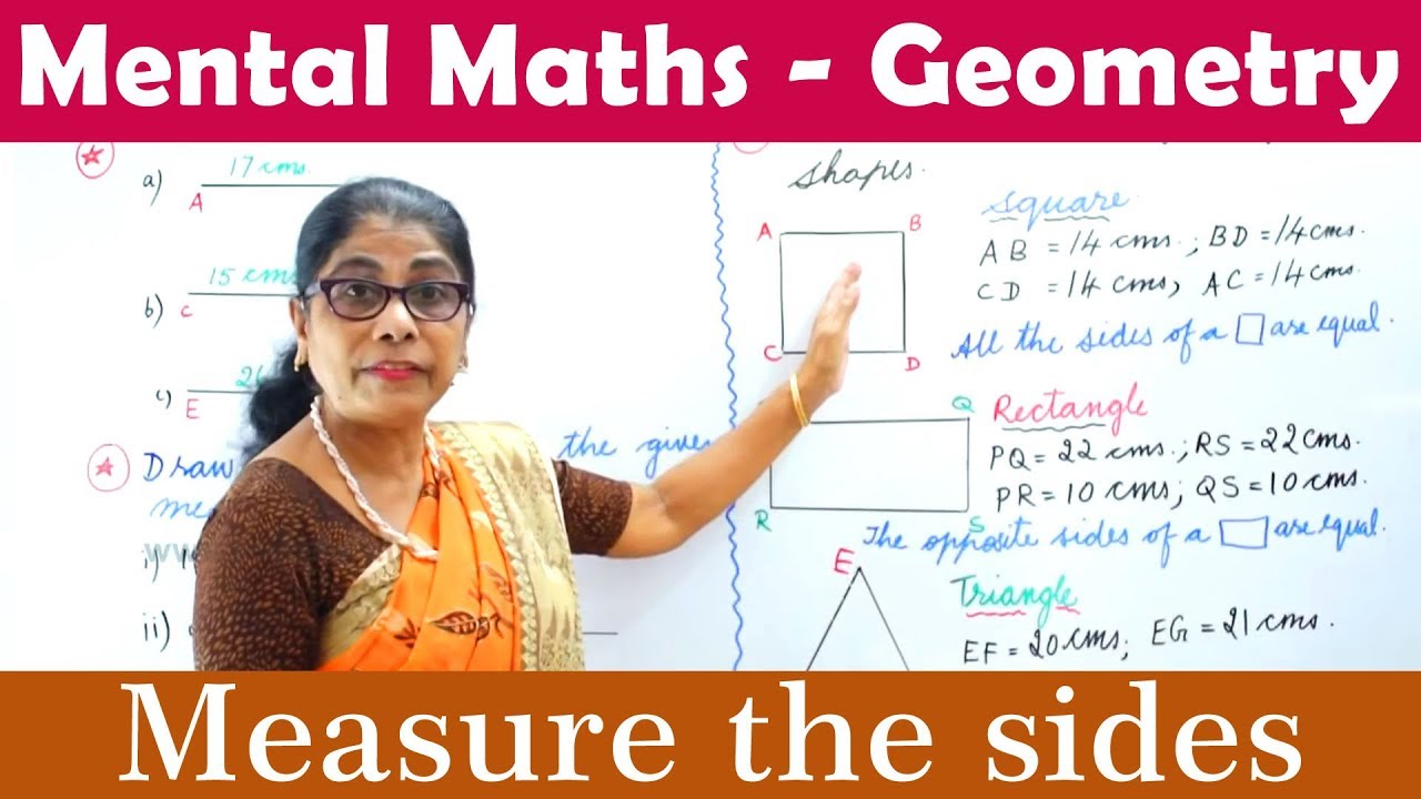 Learn basic of mental Maths for beginners | Geometry - Measure the ...