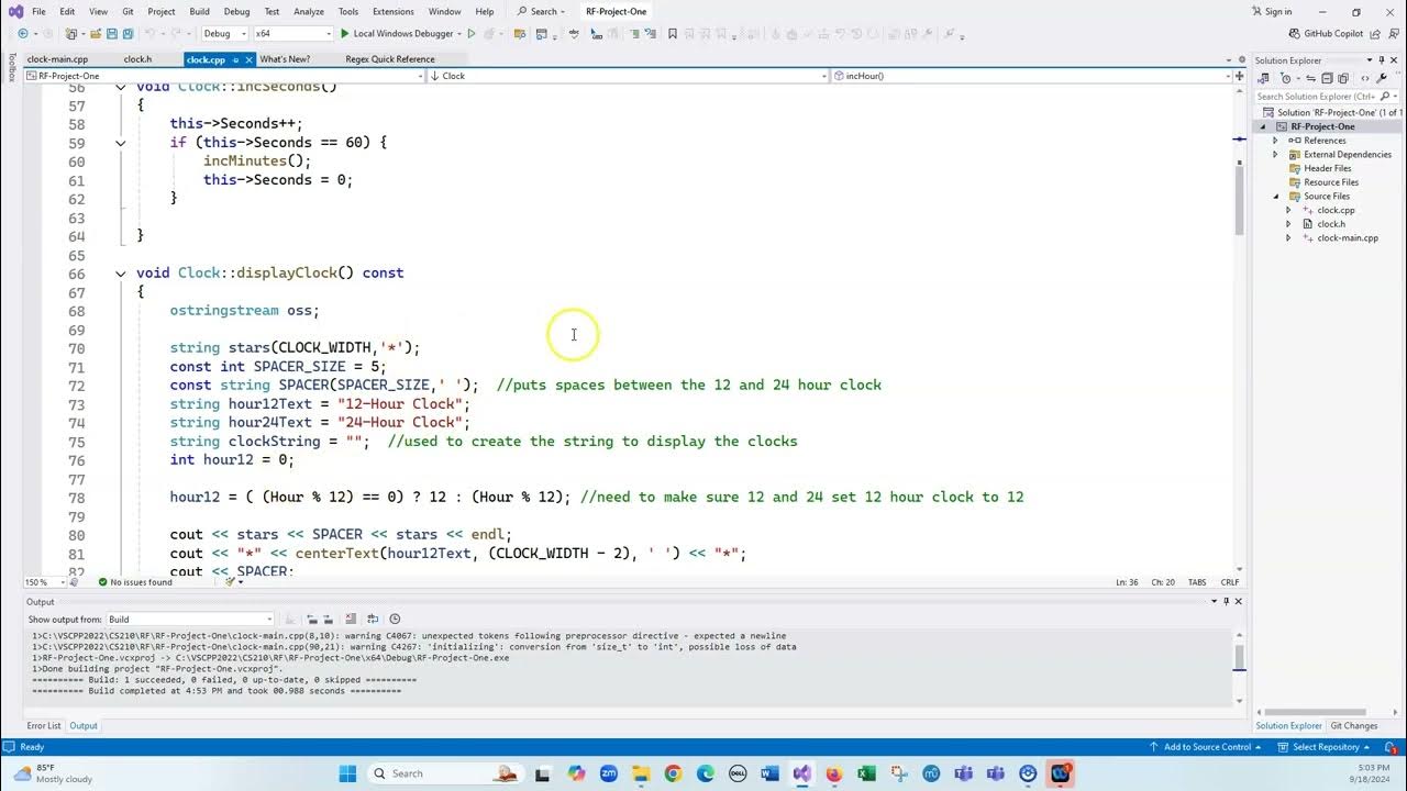 CS210 Project One Code Hints Using Classes - YouTube