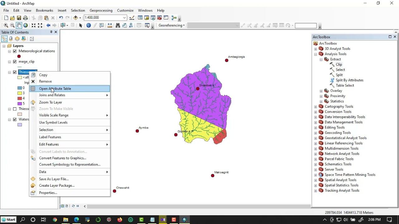 How To Create Thiessen Polygons Using ArcGIS And Calculate The How To Create Thiessen Polygons Using ArcGIS And Calculate The