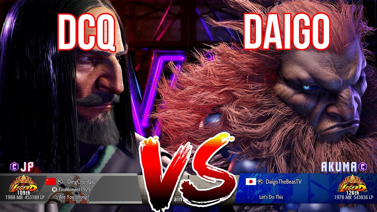 SF6 DCQ (#3 Ranked JP) vs DAIGO UMEHARA (Akuma) High Level Gameplay ...