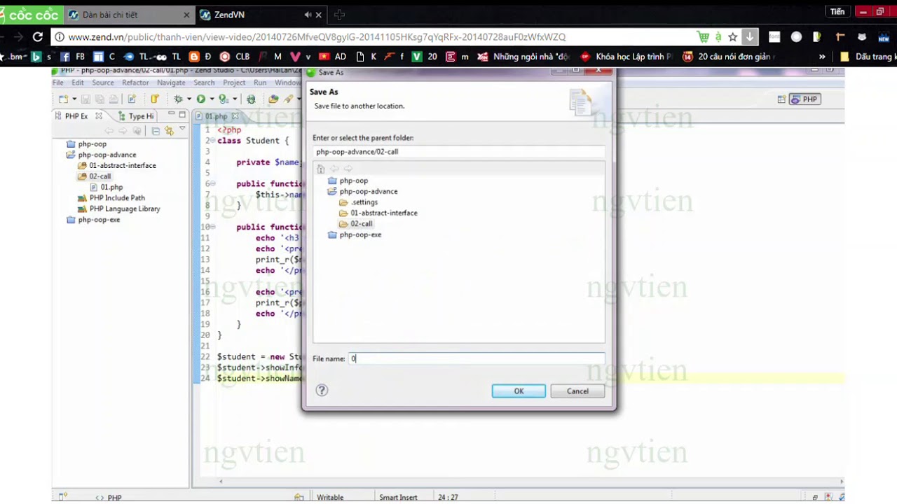 Chương 2 Lập trình hướng đối tượng chuyên sâu call & callstatic - YouTube