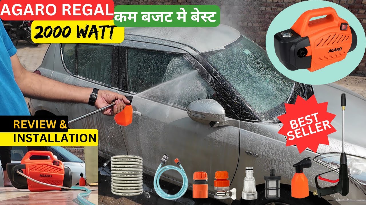 2000 watt AGARO Regal High Pressure washer : Setup and Review # ...