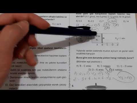 12.Sınıf Kimya Meb Kazanım Gazlar 2