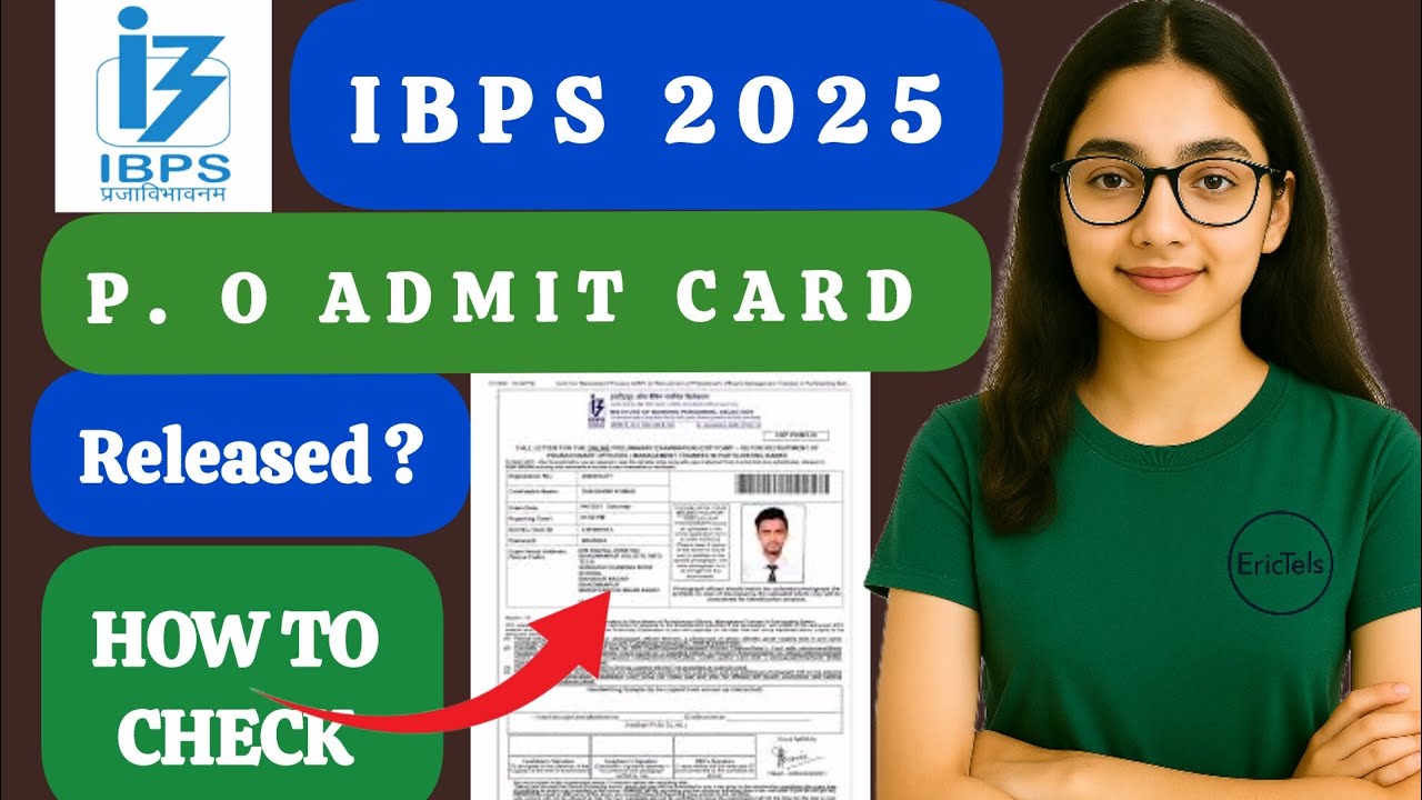 ibps po admit card 2025 | how to download ibps po admit card 2025 - YouTube