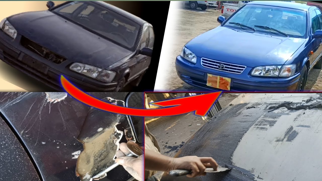 Old Toyota Camry Full Dent Paint"! Camry Car Ki Denting Painting ...
